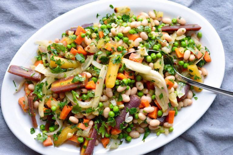 Spring Vegetable Medley White Beans | Eat Well Enjoy Life