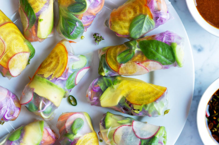 Raw Rainbow Spring Rolls (Vegan) | Eat Well Enjoy Life