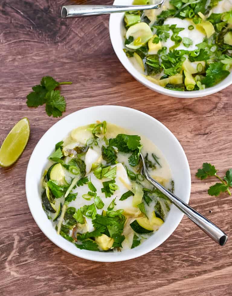 Poached Cod In Coconut Milk With Vegetables | Eat Well Enjoy Life