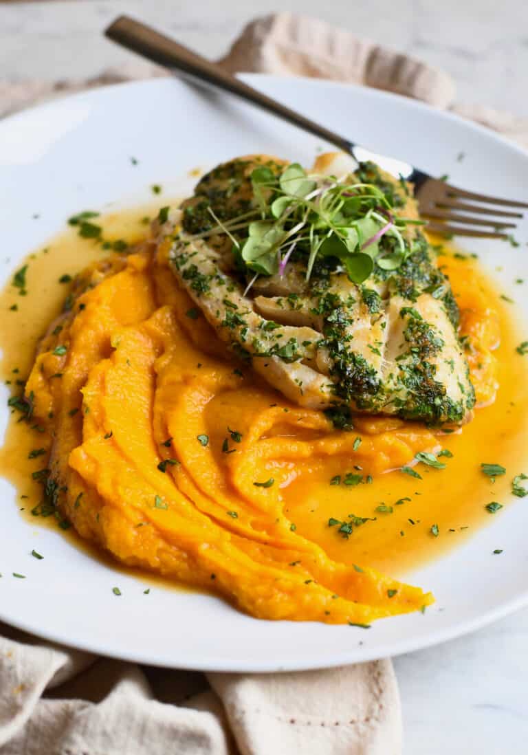 Asian Cod with Miso Butternut Squash Puree | Eat Well Enjoy Life