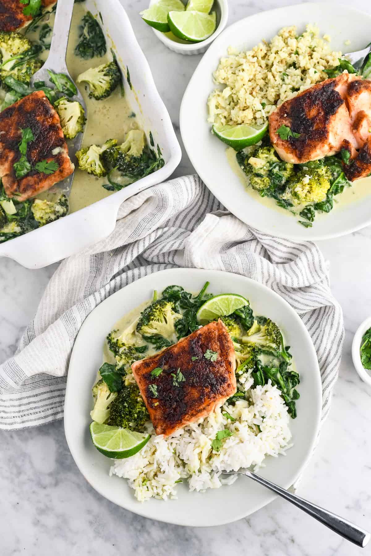 Salmon with Coconut Curry Vegetables
