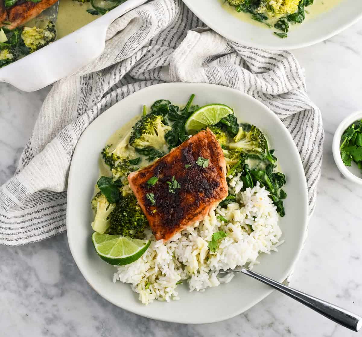 Salmon with Coconut Curry Vegetables